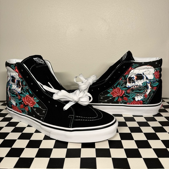 Vans | Shoes | Vans Sk8hi Rose Skulls | Poshmark